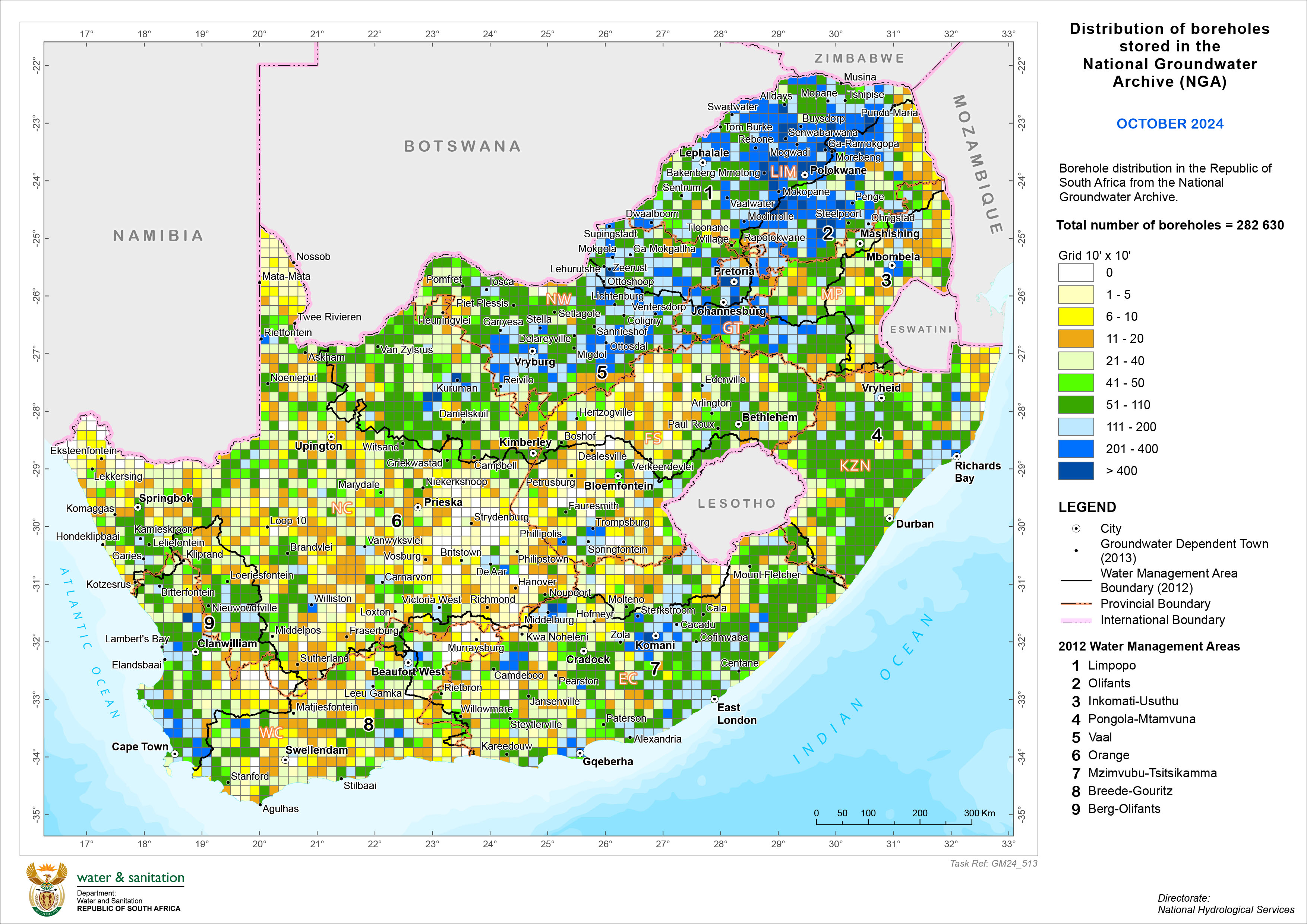 DWS: Groundwater - Borehole Distribution